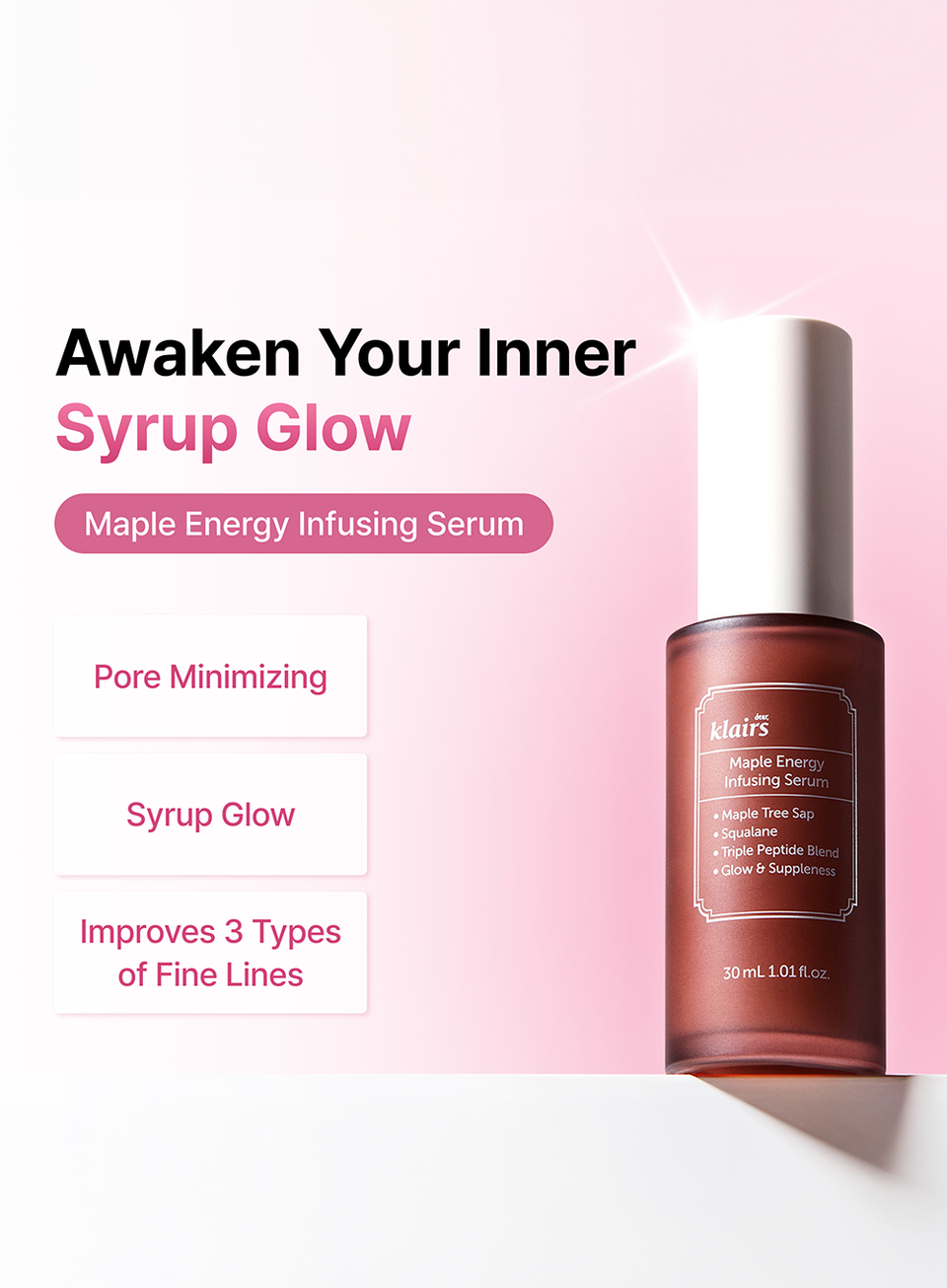 Maple Energy Infusing Serum (30ml) - Dear, Klairs | baerry